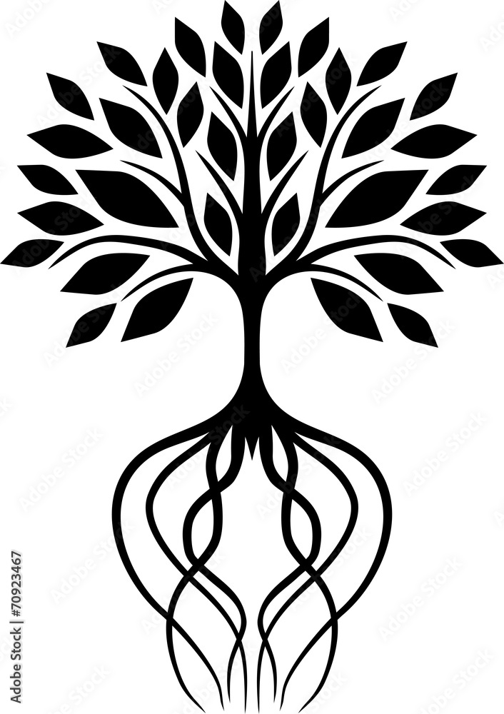 Symmetrical tree Stock Vector | Adobe Stock
