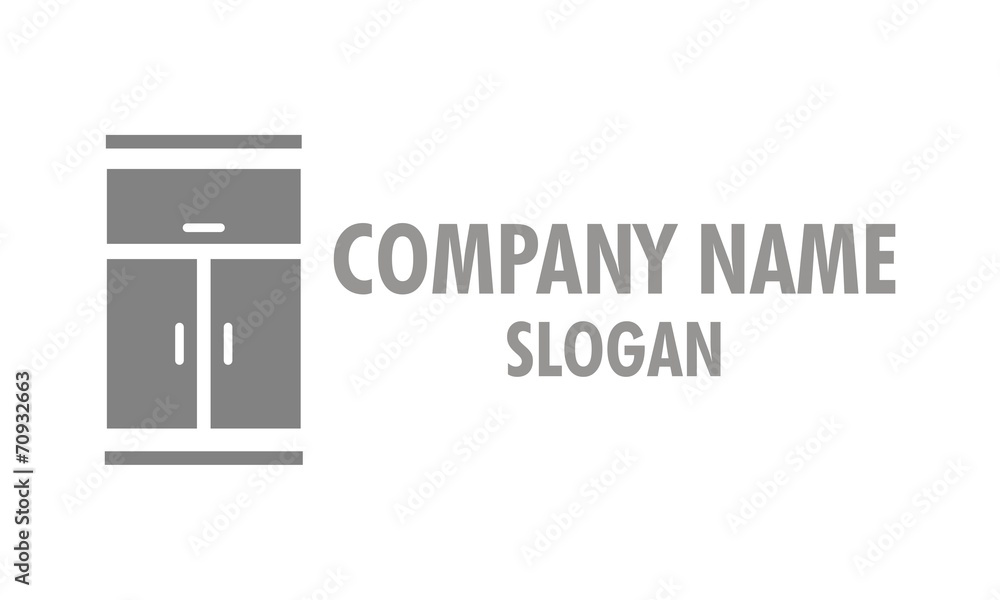 Lemari Besi Logo Stock Vector | Adobe Stock