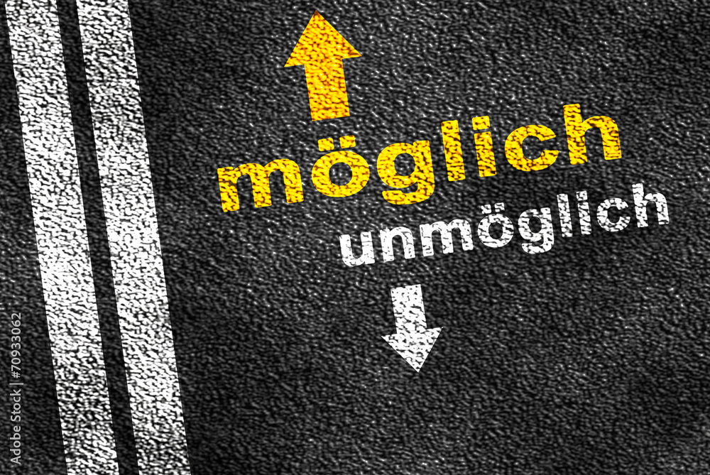 möglich / unmöglich Stock-Illustration | Adobe Stock