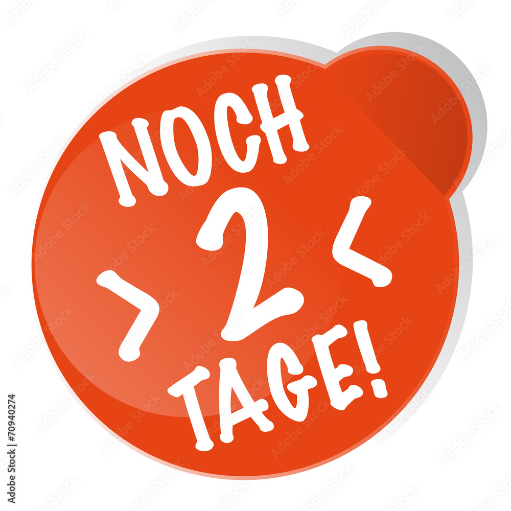 Noch 2 Tage! Stock-Vektorgrafik | Adobe Stock