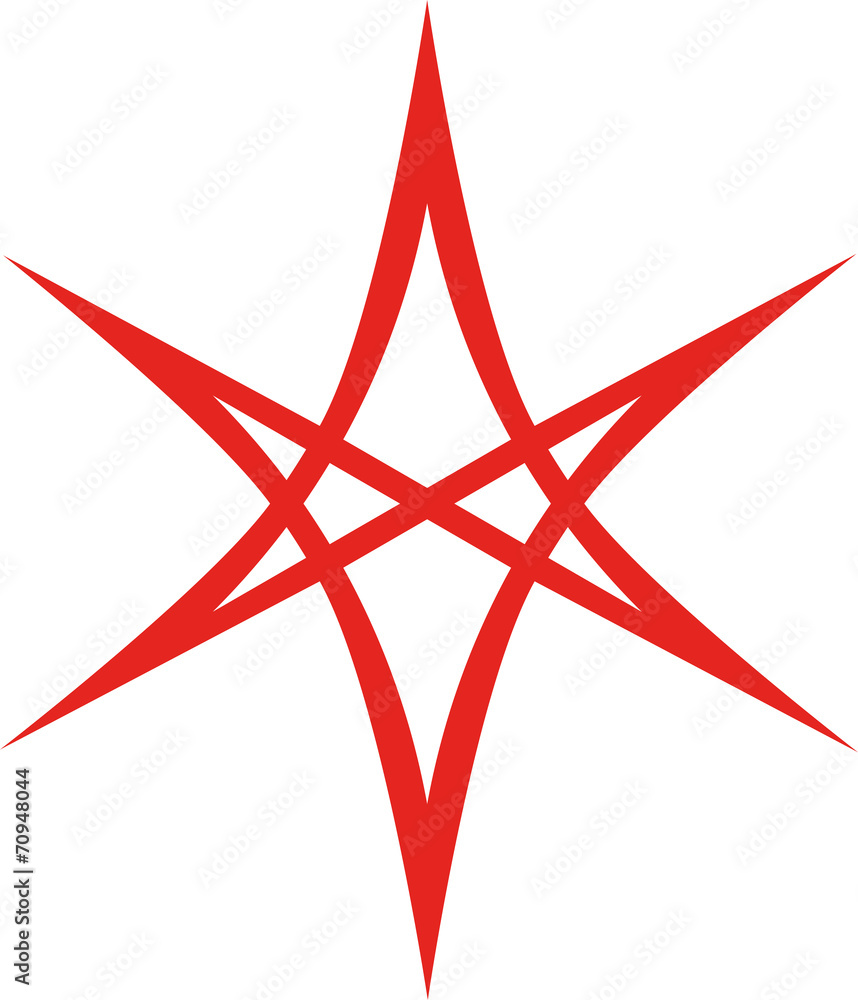 Unicursal Hexagram, Magical Symbol Stock Vector | Adobe Stock