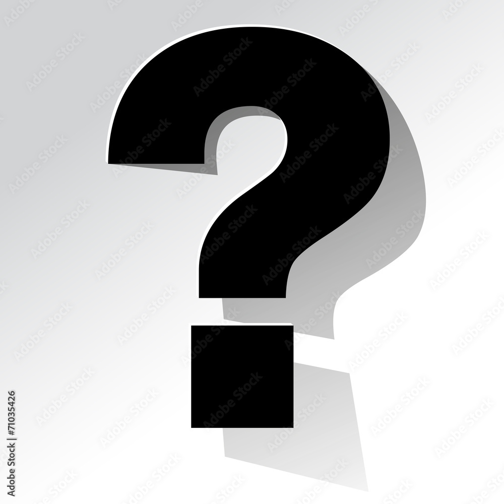 Fragezeichen Symbol schwarz Stock Vector | Adobe Stock
