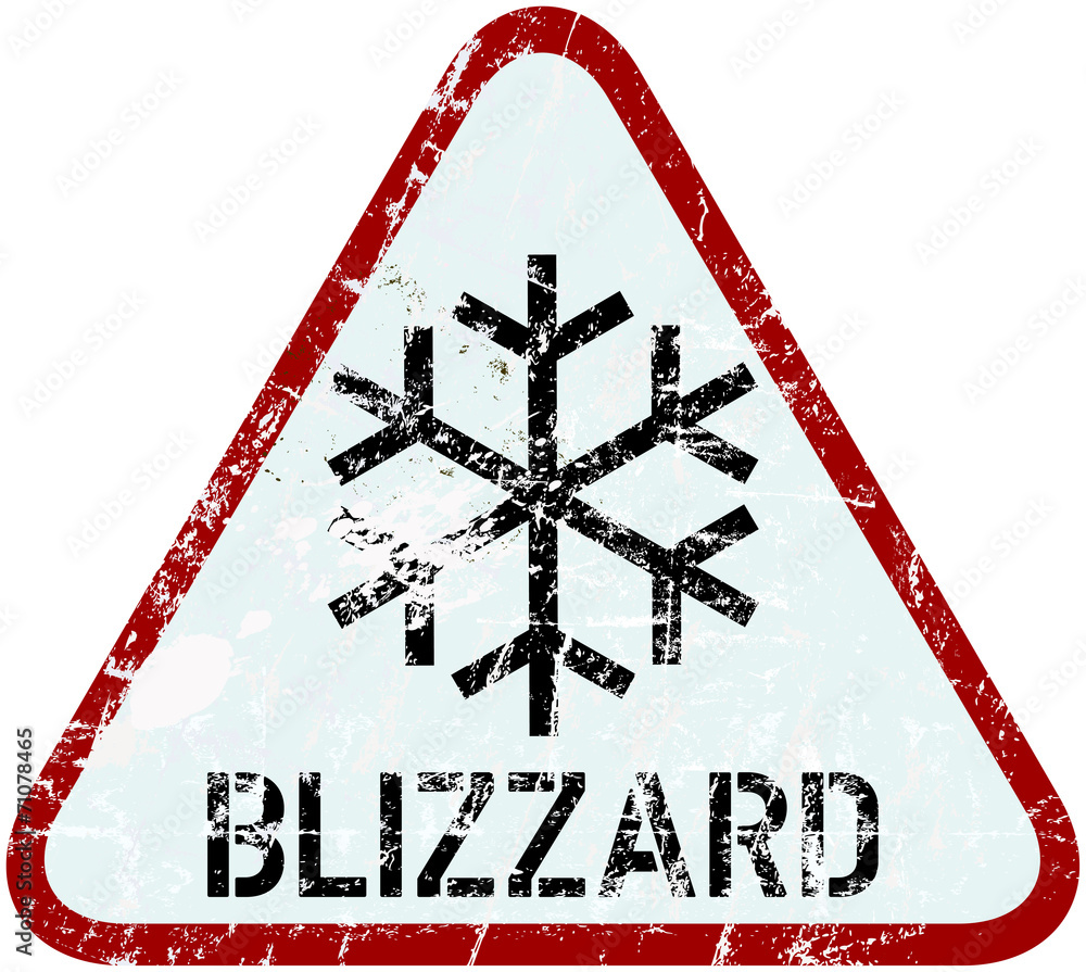 blizzard warning traffic sign, vector illustration Stock Vector | Adobe ...