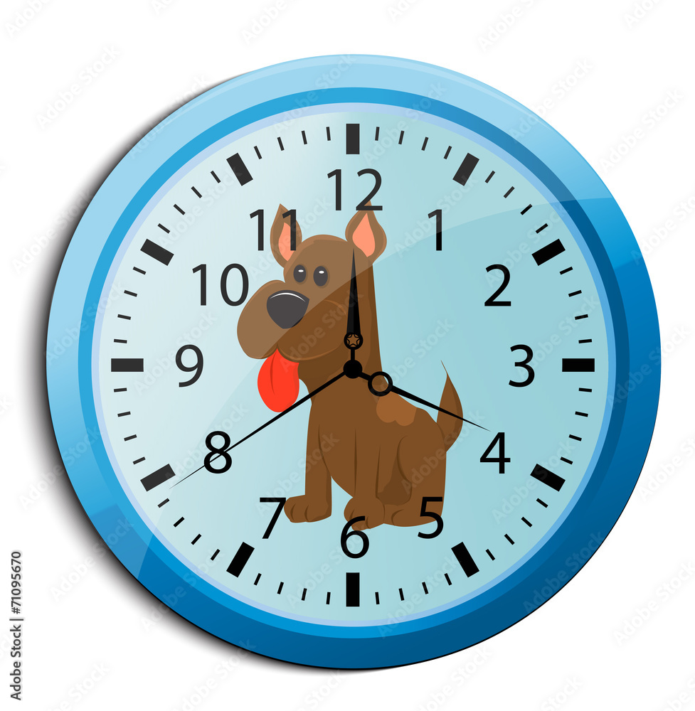 funny cartoon clock for kids Stock Illustration | Adobe Stock