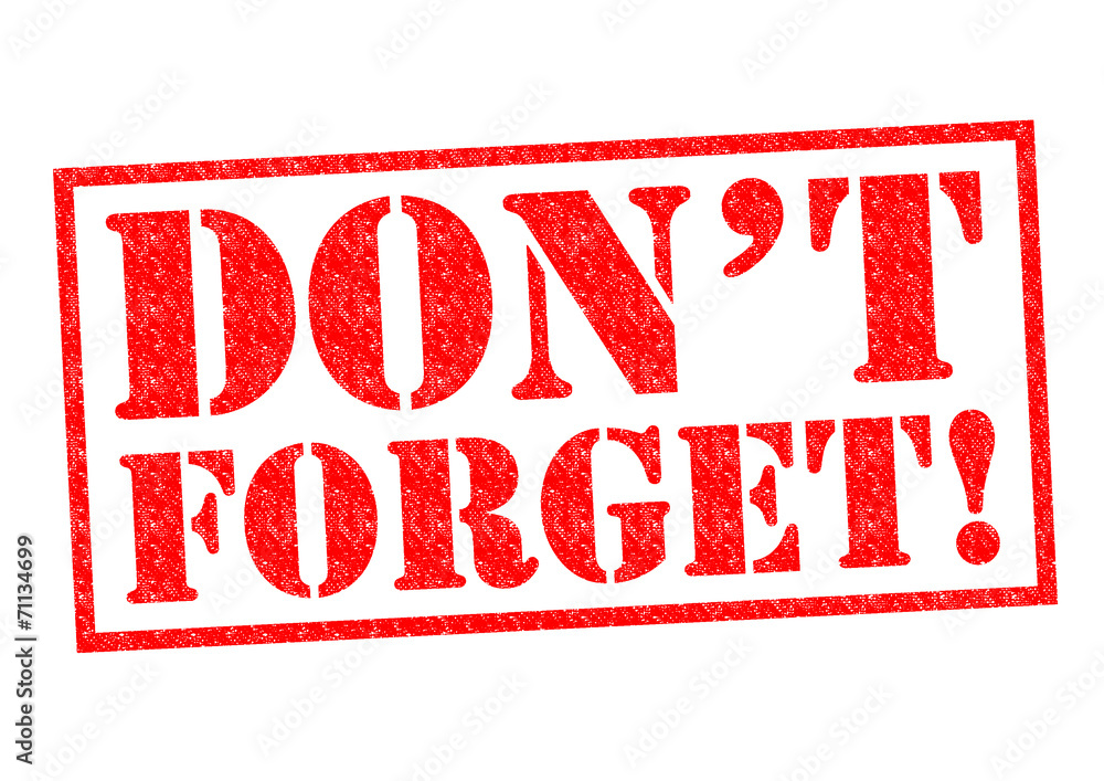 DON'T FORGET! Stock Illustration | Adobe Stock DON'T FORGET! Stock Illustration | Adobe Stock
