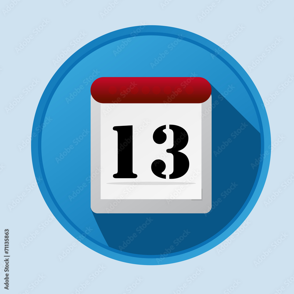 Calendar With a Number In a Circle With Long Shadow Stock Vector ...