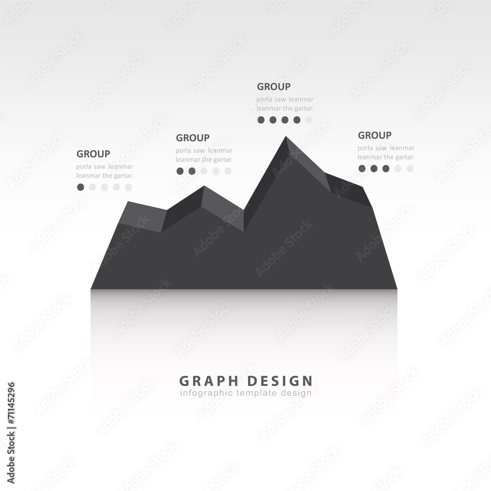 Editable business diagram graph chart black style Stock Vector | Adobe ...