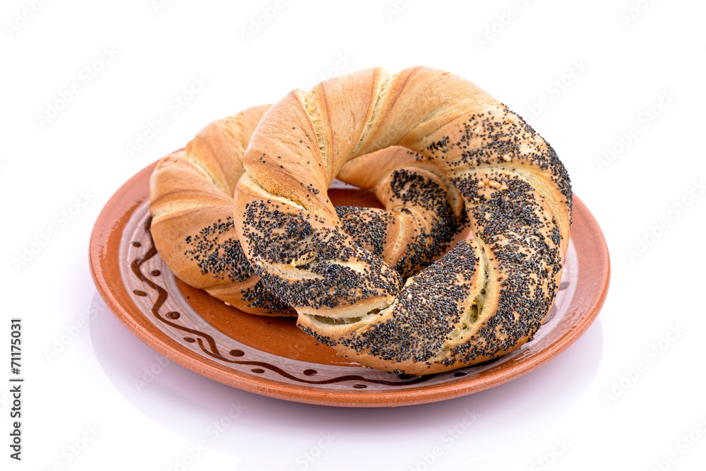 Precle z makiem na talerzu Stock Photo | Adobe Stock