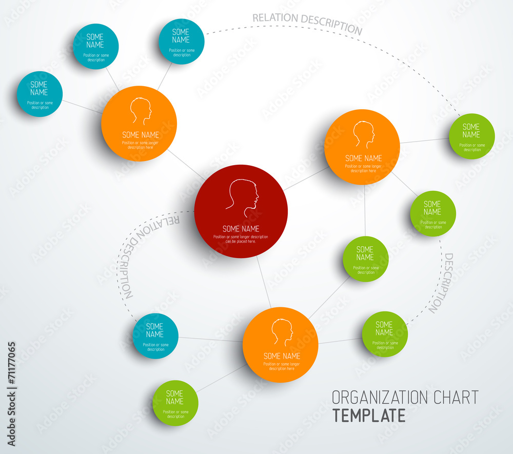 Vector modern and simple organization chart template Stock Vector ...