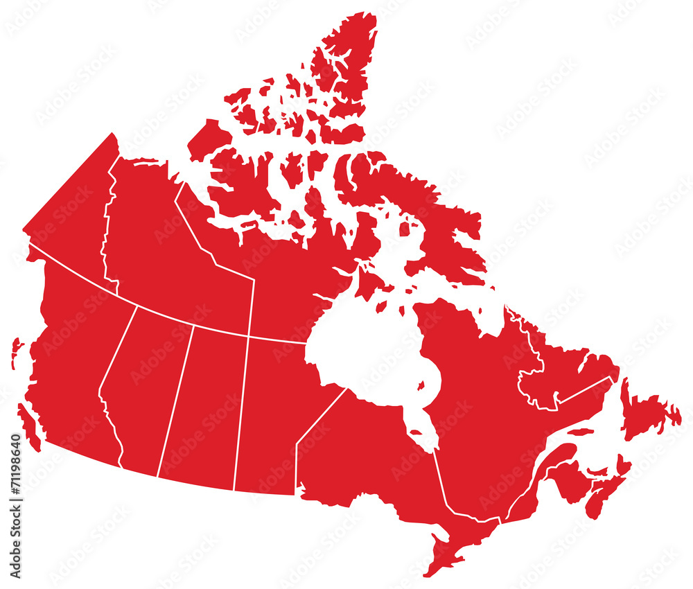 Canada Map Stock Vector | Adobe Stock