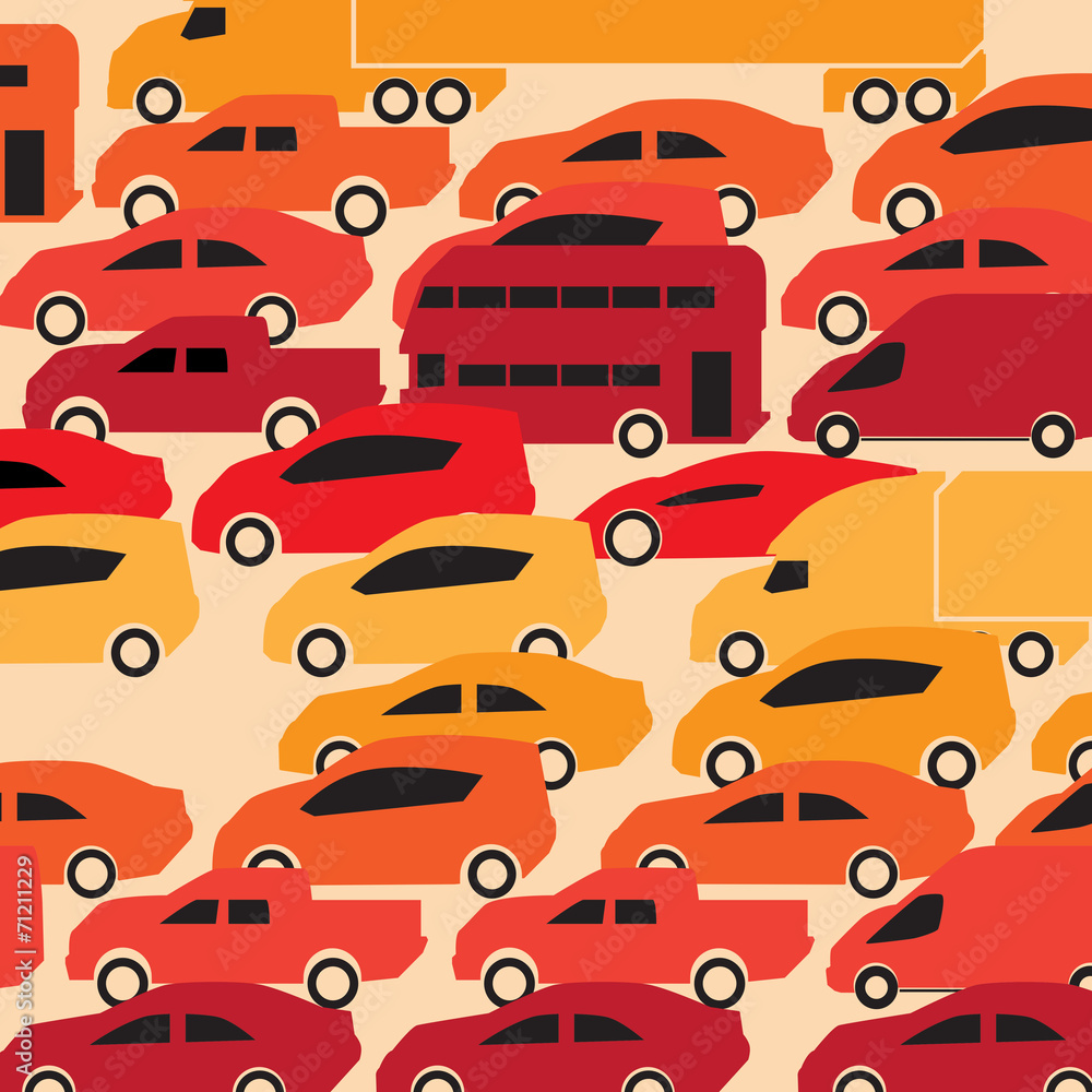 Traffic jam Stock Vector | Adobe Stock