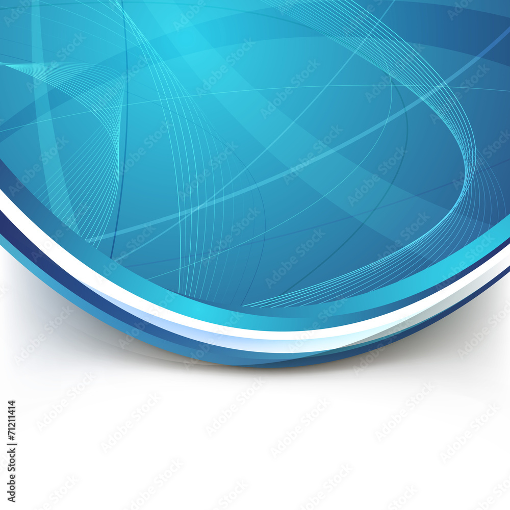 Blue border swoosh wave line modern background Stock Vector | Adobe Stock