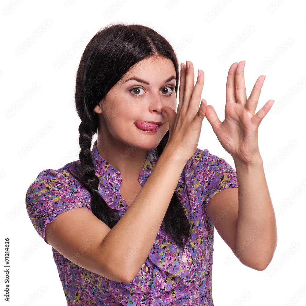 Crazy girl Stock Photo | Adobe Stock