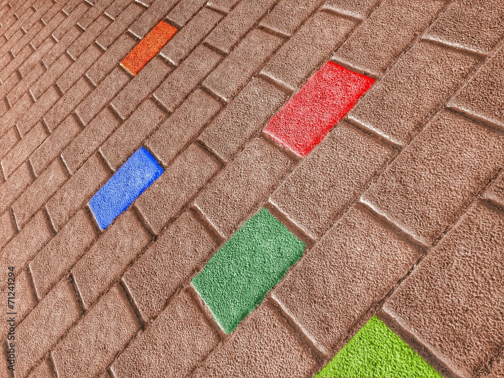 farbige Pflastersteine... Stock Photo | Adobe Stock