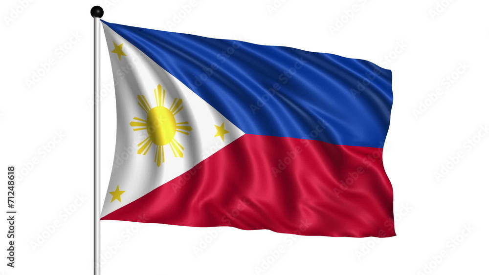 flag of Philippines - loop (+ alpha channel) Stock Video | Adobe Stock
