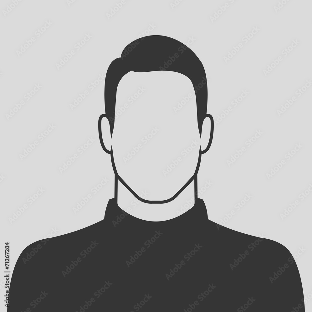 Faceless male avatar profile picture Stock Vector | Adobe Stock