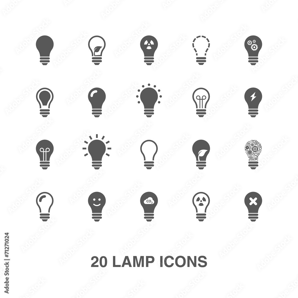 Lamp icons set. Stock-Vektorgrafik | Adobe Stock