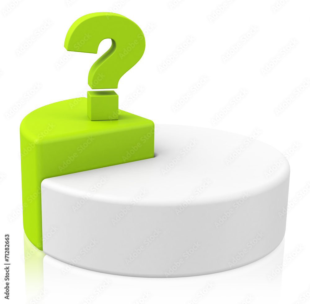 pie chart diagram and question mark Stock Illustration | Adobe Stock