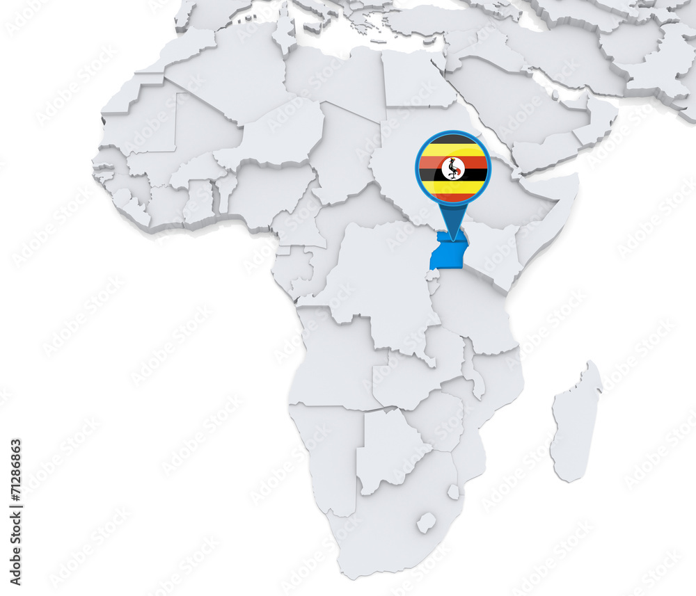map of uganda africa