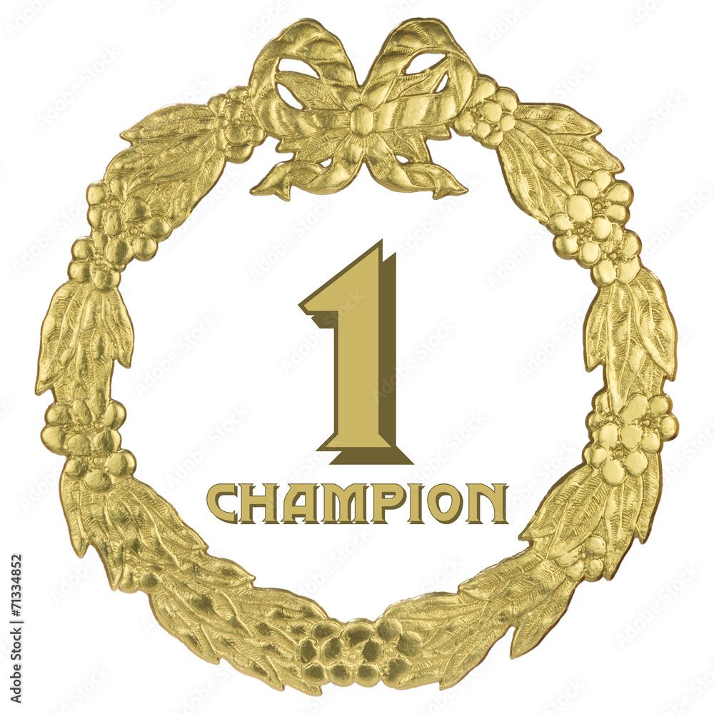 goldener Siegerkranz -Champion Stock-Illustration | Adobe Stock