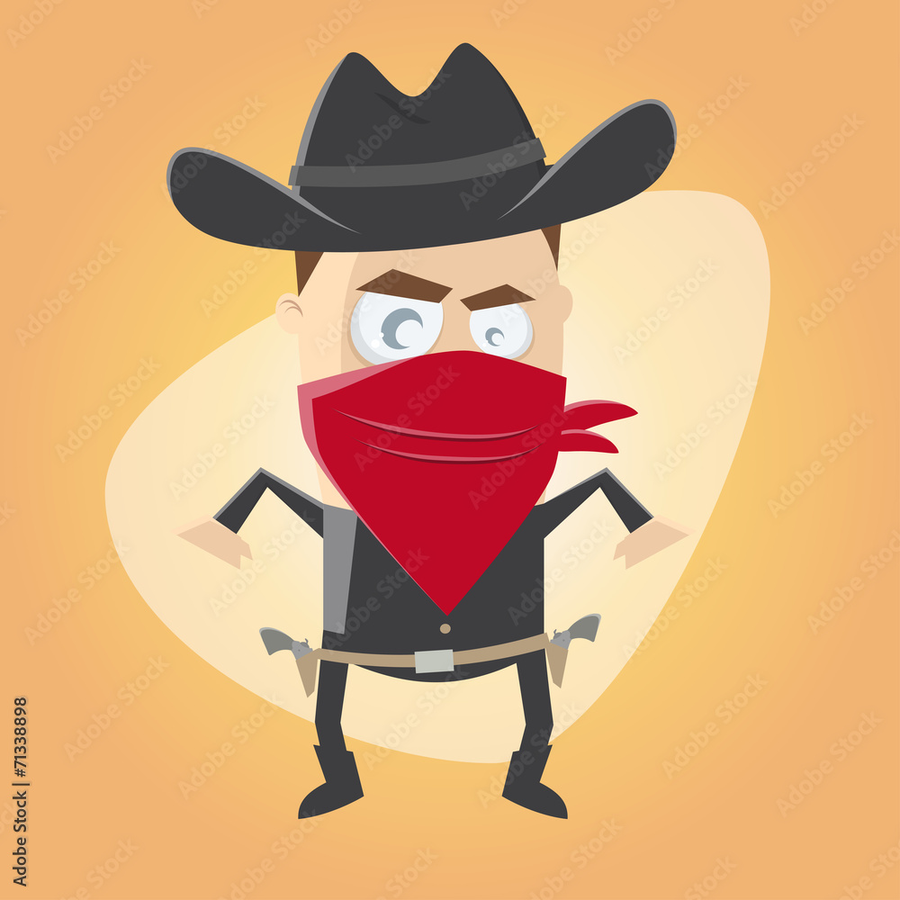 cowboy bandit western lustig Stock Vector | Adobe Stock