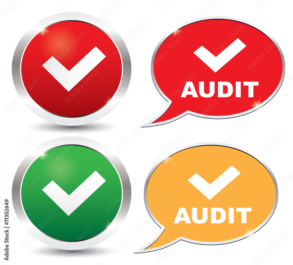 Audit (validation icons) Stock Vector | Adobe Stock