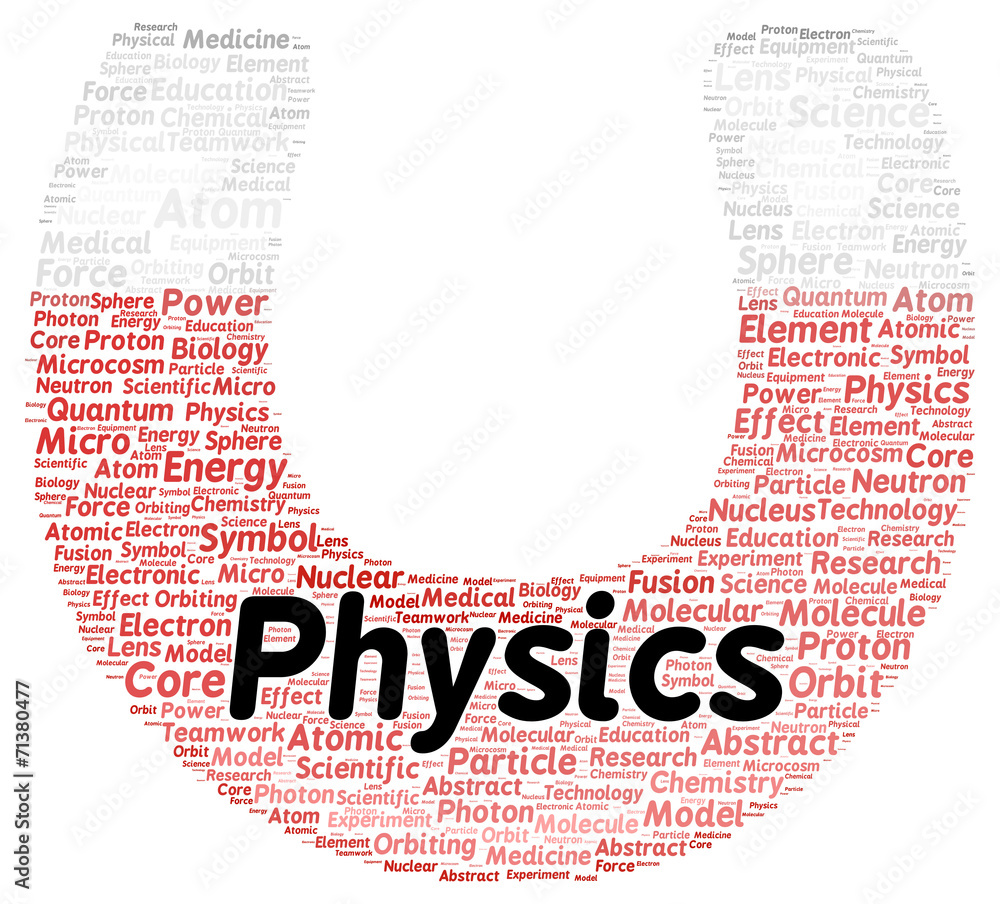 Physics word cloud shape Stock Illustration | Adobe Stock