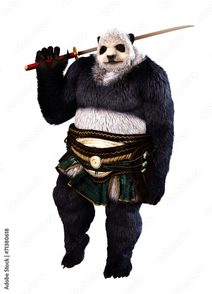 panda with sword Stock Illustration | Adobe Stock