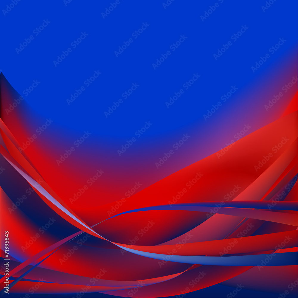 Colorful waves isolated abstract background red and blue Stock Vector ...