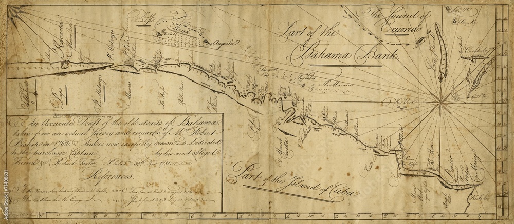 Old naval map Stock Photo | Adobe Stock