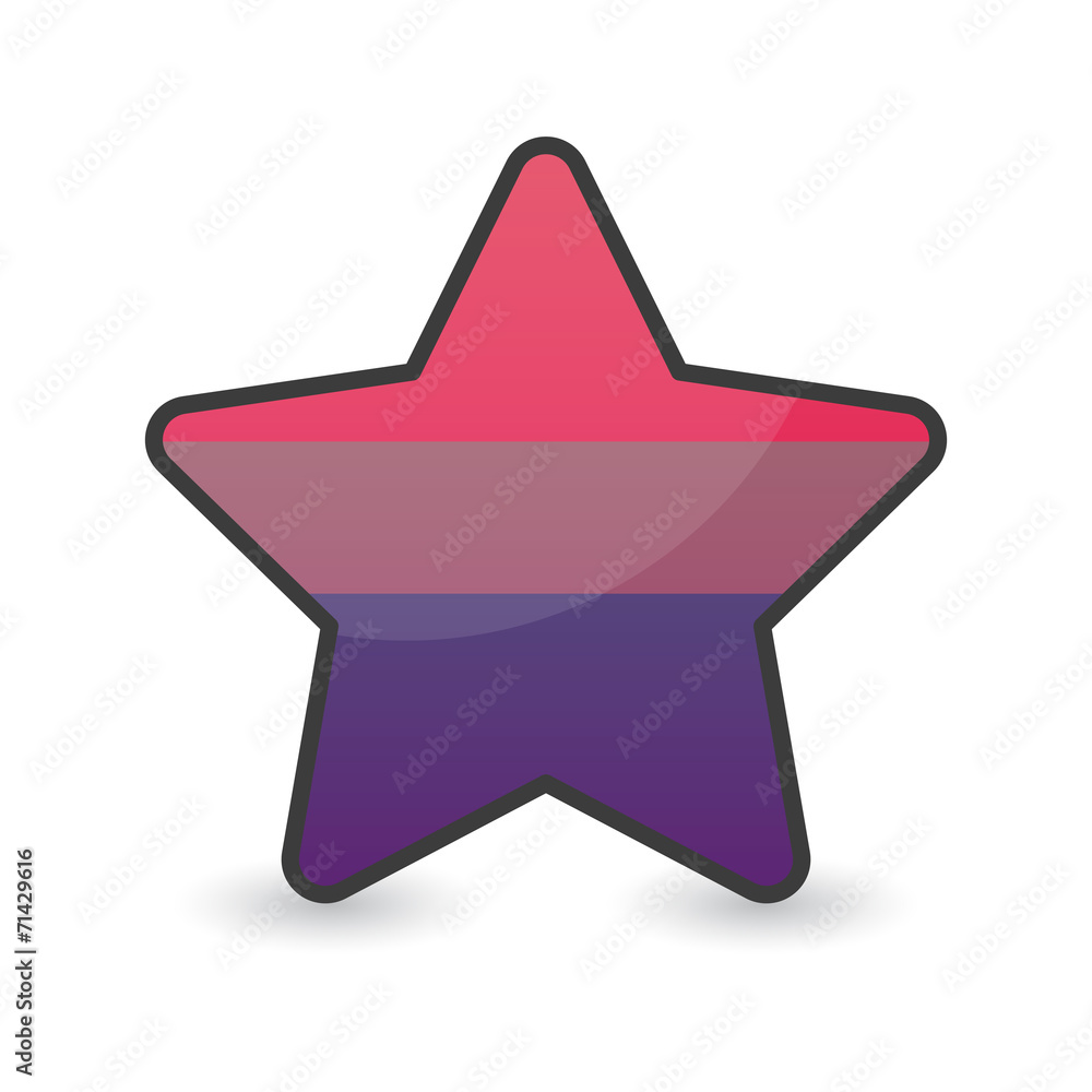 star with a bisexual pride flag Stock Vector | Adobe Stock