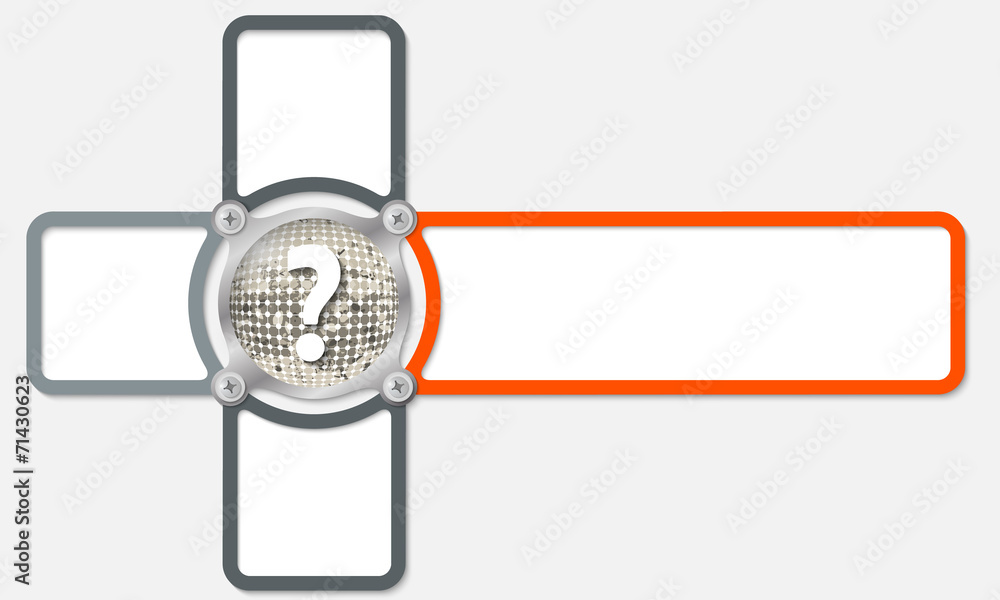 four frame for any text with grid and question mark Stock Vector ...
