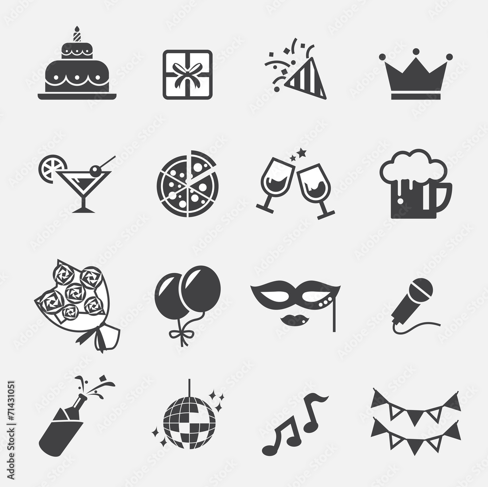 party icon Stock-Vektorgrafik | Adobe Stock
