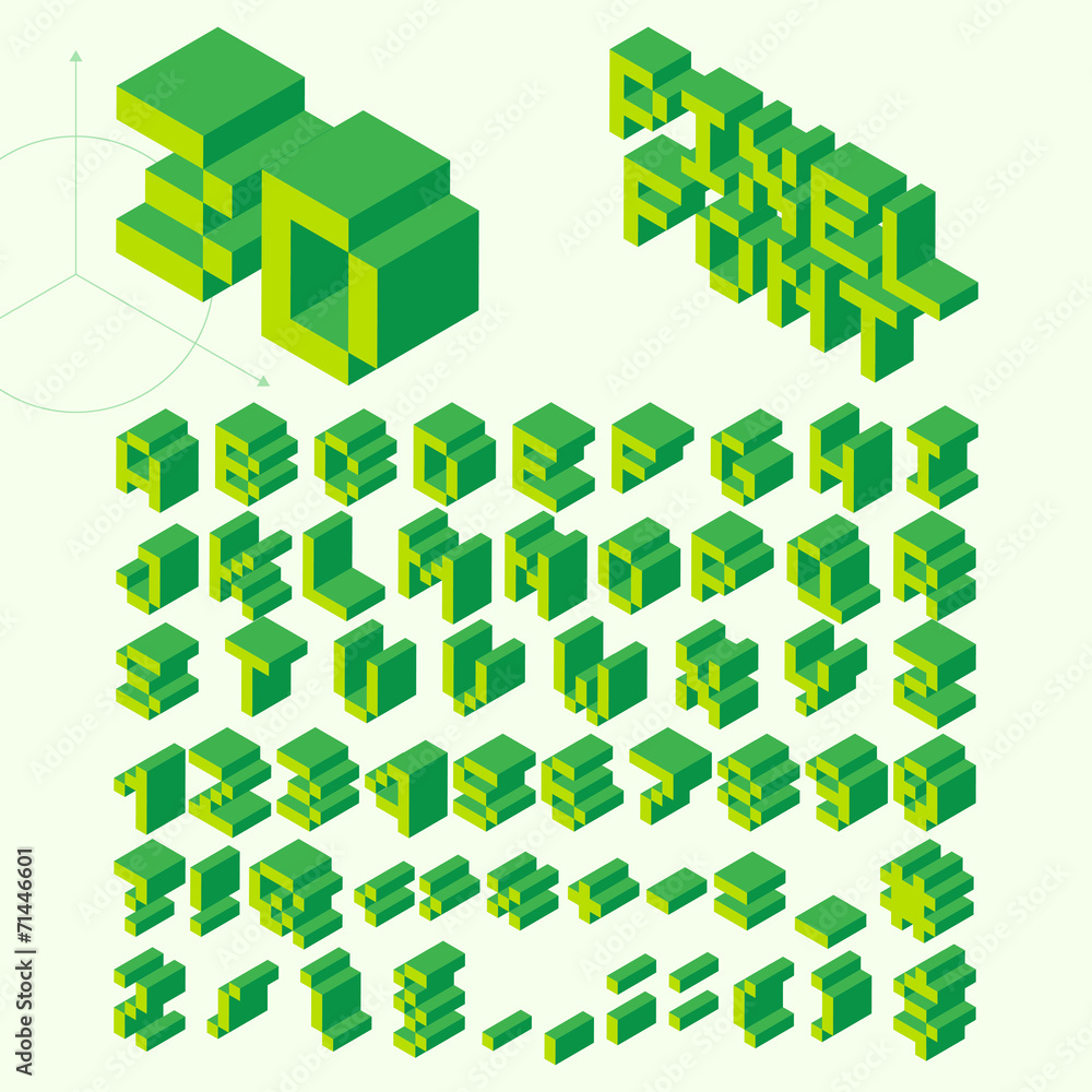 Isometric Pixel Font, Vector Letters, Alphabet Stock Vector | Adobe Stock Isometric Pixel Font, Vector Letters, Alphabet Stock Vector | Adobe Stock