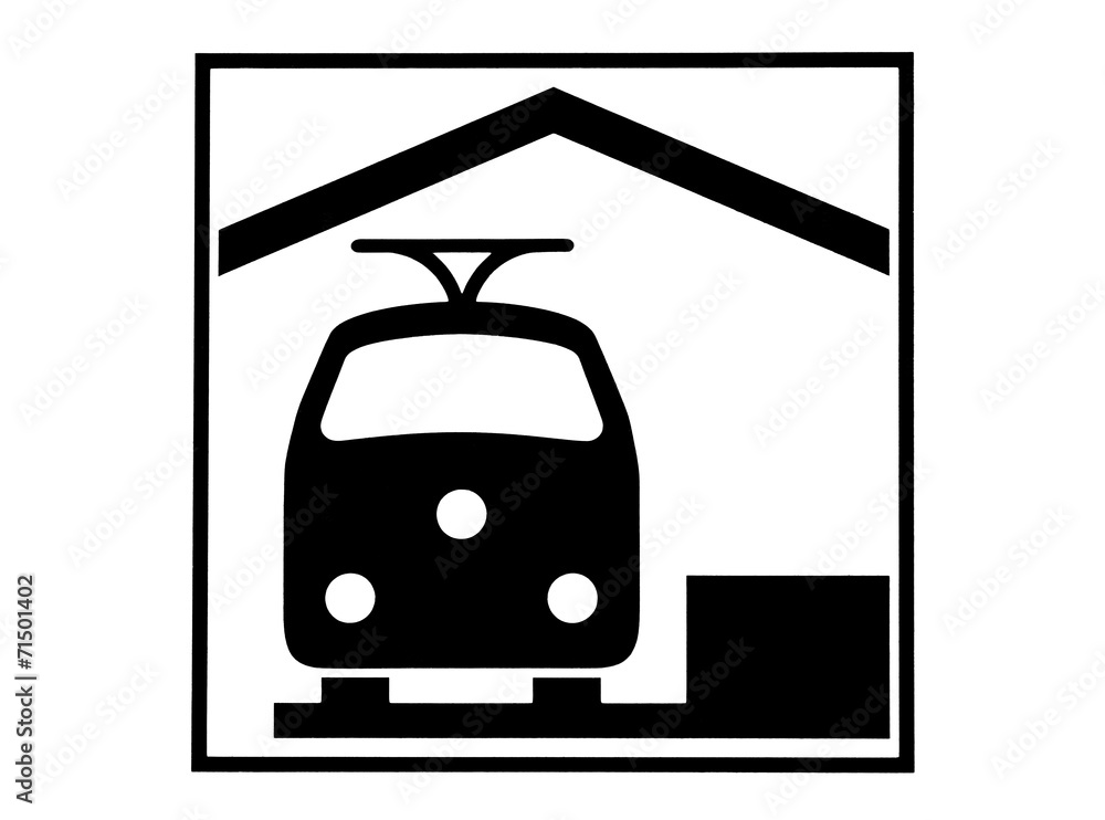 Bahnhofsymbol Stock Illustration | Adobe Stock
