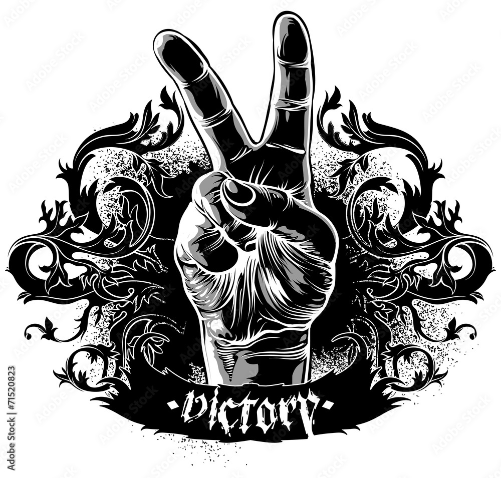 decorative symbol of victory Stock Vector | Adobe Stock