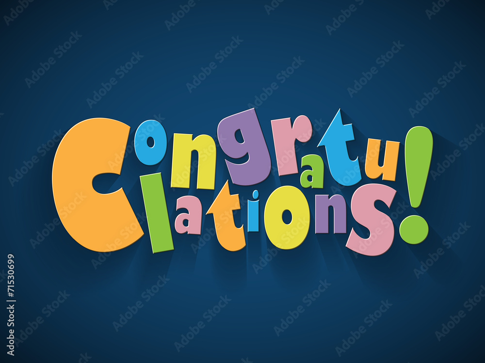 "CONGRATULATIONS" (card well done achievement) Stock Vector | Adobe Stock