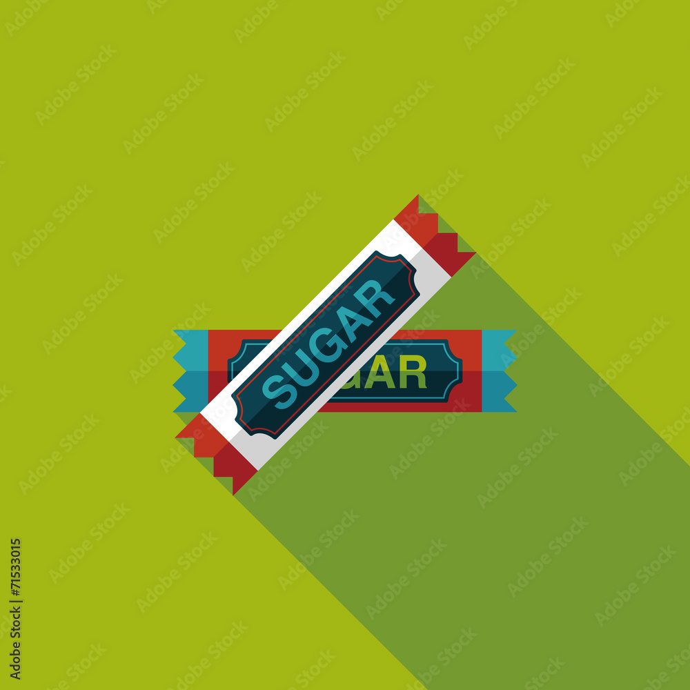 sugar packet flat icon with long shadow,eps10 Stock Vector | Adobe Stock