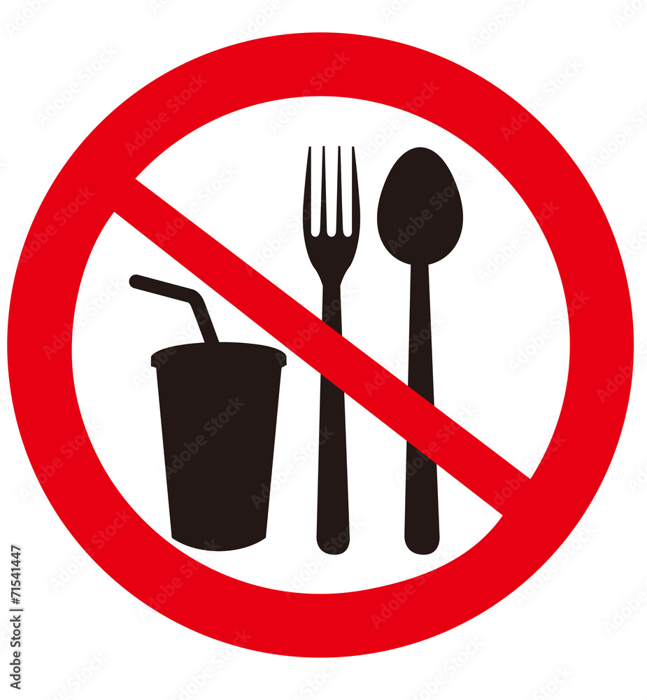 No eat and drink signs Stock Vector | Adobe Stock