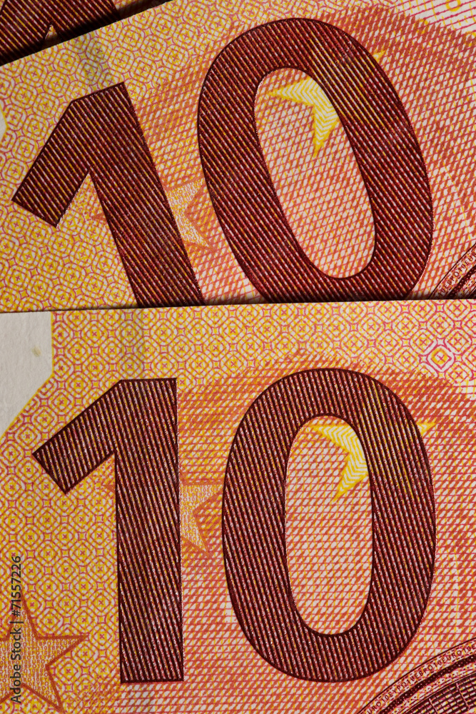 Neuer 10 Euro Schein und seine Merkmale Stock Photo | Adobe Stock