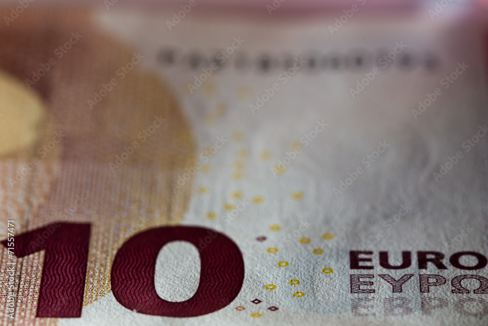 Neuer 10 Euro Schein und seine Merkmale Stock Photo | Adobe Stock