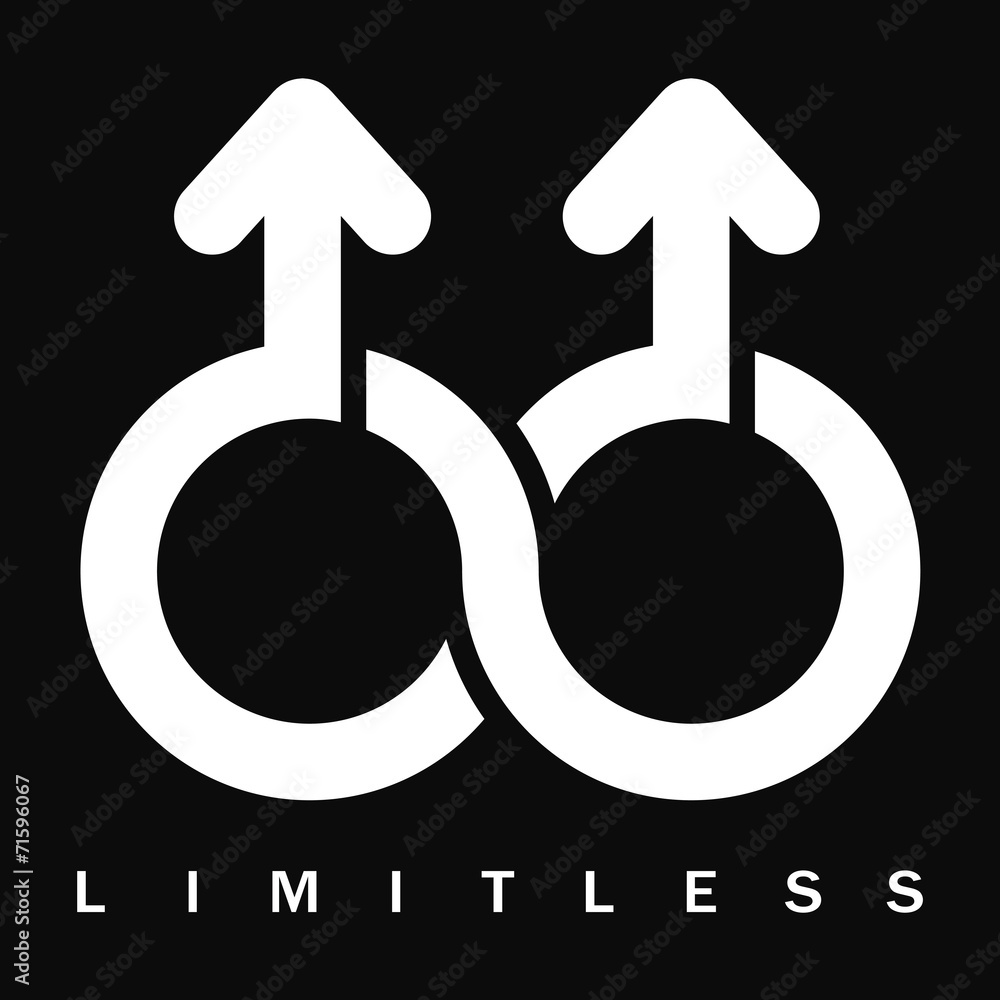 Double male Limitless symbol, vector Stock Vector | Adobe Stock
