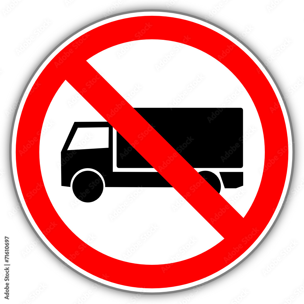 LKW verboten Schild #141015-svg04 Stock Vector | Adobe Stock