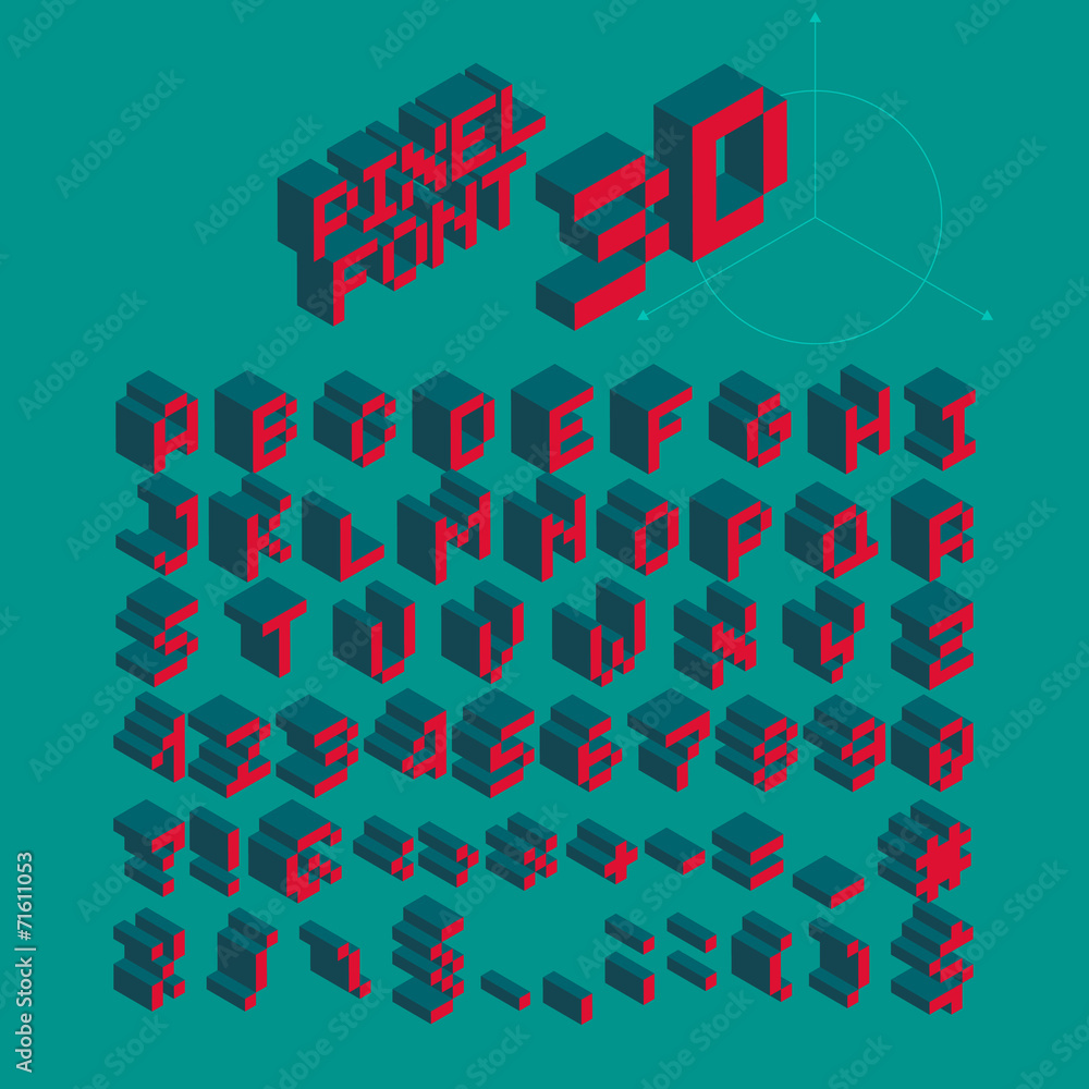 Isometric Pixel Font, Vector Letters, Alphabet Stock Vector | Adobe Stock Isometric Pixel Font, Vector Letters, Alphabet Stock Vector | Adobe Stock
