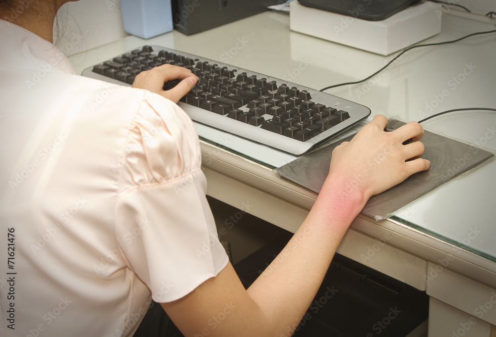 Wrist pain from working with computer,Carpal tunnel syndrome Stock ...