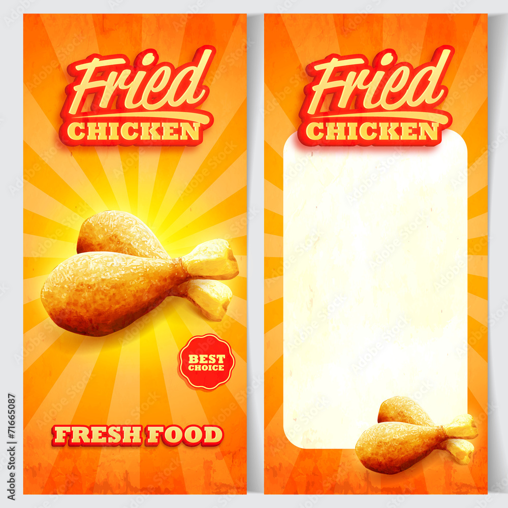 fried chicken menu Stock Vector | Adobe Stock