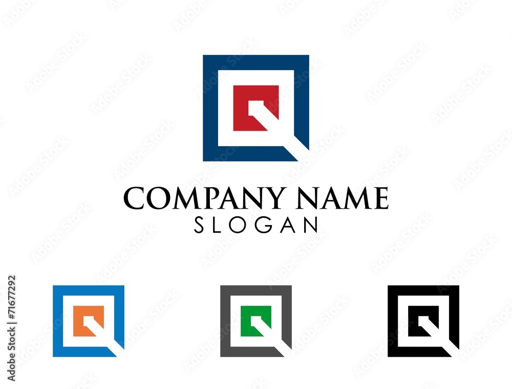Q letter square logo icon template Stock Vector | Adobe Stock