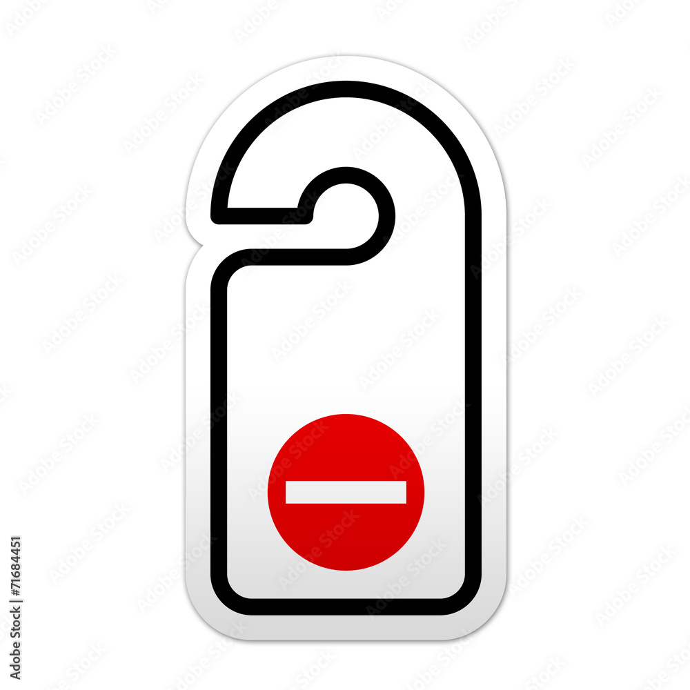 Pegatina simbolo no molestar ilustración de Stock | Adobe Stock