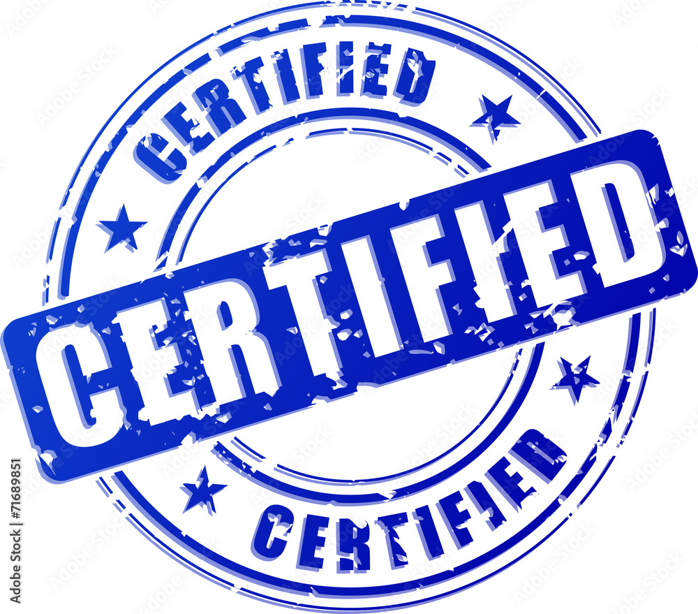 Certified blue stamp vector de Stock | Adobe Stock Certified blue stamp vector de Stock | Adobe Stock