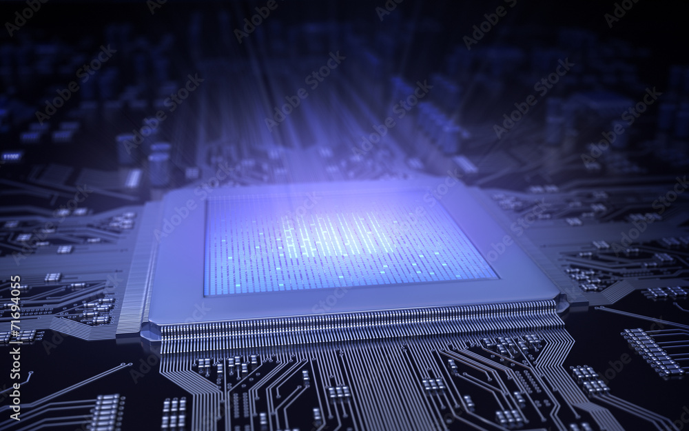 Light from Microchip Stock Illustration | Adobe Stock